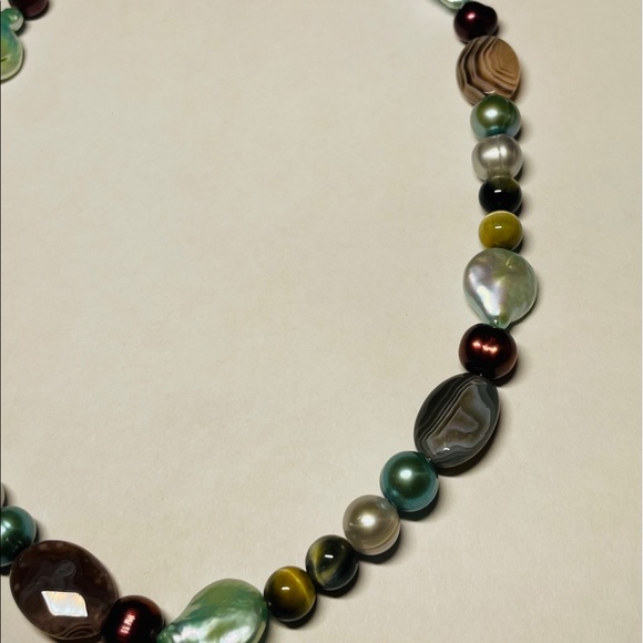 TGGC | Jewelry | Nwt Tggc 925 Pearl Agate Necklace | Poshmark